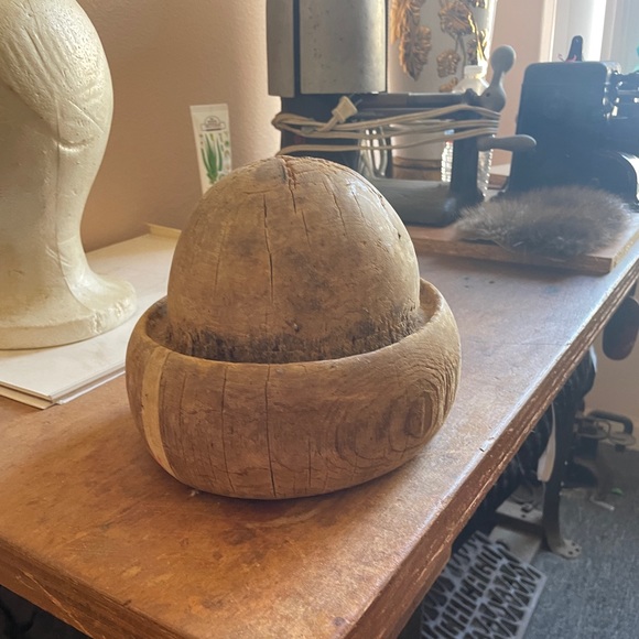 Other | 196s Unique Vintage Wood Hat Form | Poshmark